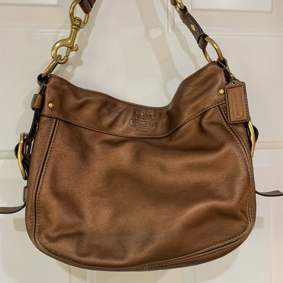 Coach | Bags | Vintage Coach Copper Metallic Smooth Leather Shoulder ...